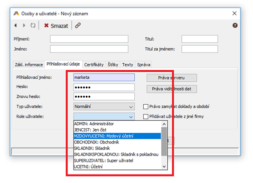 Jak pracovat s uživateli v softwaru ABRA Flexi - ABRA Flexi